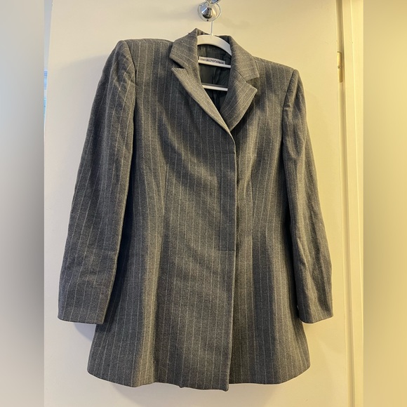 Emporio Armani | Jackets & Coats | Vintage 97s Emporio Armani Norma Della Legge Pinstripe Wool ...